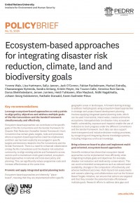 Ecosystem-Based Approaches for Integrating Disaster Risk Reduction, Climate, Land and ...